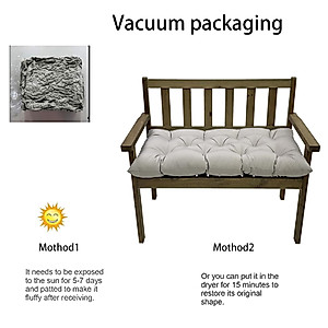 Eoieov Waterproof Bench Cushion for Outdoor Furniture Garden Patio Loveseat Lounger Swing Chair,40"x20" Thicken Bench Cushions for Indoor Furniture Sofa Window Cushion Navy Blue