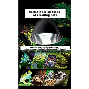 ATB-GIFT Reptile Light Fixture, 8.5inch Reptile Deep Dome Fixture with Switch for Reptile Heat Lamp UVB Light Bulb(US Plug)