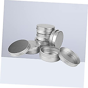 Ciieeo Container with Lid 24pcs Containers with Lids Cream Jars with Lids Empty Tin Cans Tin Cans with Lids Balm Tin Container Screw Tin Cans Empty Cream Jar Metal Tin Container Balsam