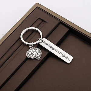 Psychologist Graduation Gift School Psychologist College Graduation Gift Psychologist in Progress Keychain (Psychologist In Progress Keychain)