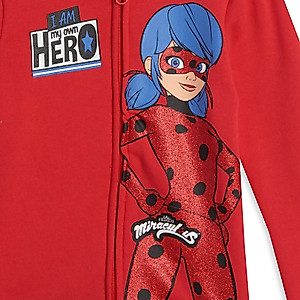 Miraculous Ladybug Big Girls Zip Up Hoodie Red 14-16
