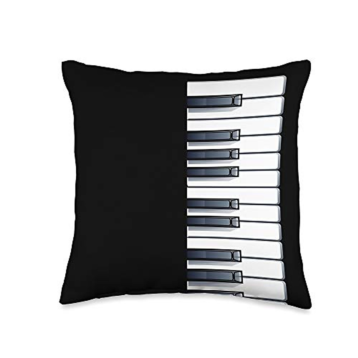 Obeezon Classic Keys for Piano Girls and Music Lovers Gift Throw Pillow, 16x16, Multicolor