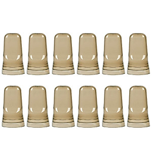 (Pack of 12) Liquor Pourer Covers, Liquor Bottle Pour Dispenser Spout Dust Covers, Universal Liquor Bottle Cover Caps by Tezzorio