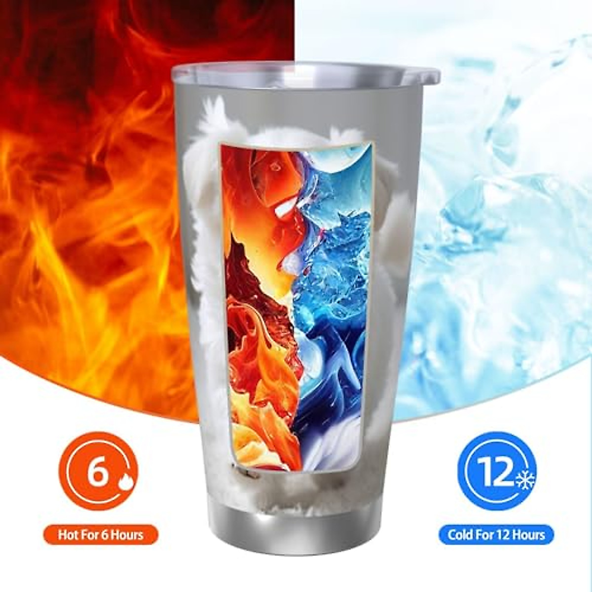 NHJKLWQSZ Cute Puppy Dog 20oz Stainless Steel Tumbler With Lid And Straw, Double Wall Vacuum Insulated Coffee Mug Travel Cups Leak-Proof Lid For Hot And Cold Drinks, Metal Straws And Brush