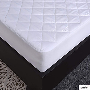 Emporiah Waterproof Mattress Protector Twin Size Noiseless and Breathable Mattress Cover with 14 Inch Deep Pockets Cooling Mattress Topper Quilted Mattress Pad (39 x 75 Inch)