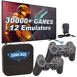Wireless Retro Game Stick, HDMI 4K TV Input, Built in 30000+ 3D Classic Retro Games with Dual 2.4G Wireless Controllers