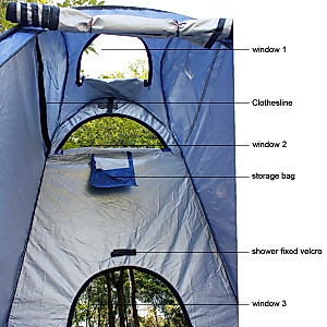 Petgin Pop Up Tent Upgrade Privacy Shower Tent Portable Outdoor Sun Shelter for Toilet Camping Biking Beach-Blue