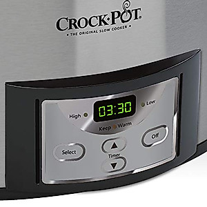 Crock-Pot SCCPVL610-S-A 6-Quart Cook & Carry Programmable Slow Cooker with Digital Timer, Stainless Steel