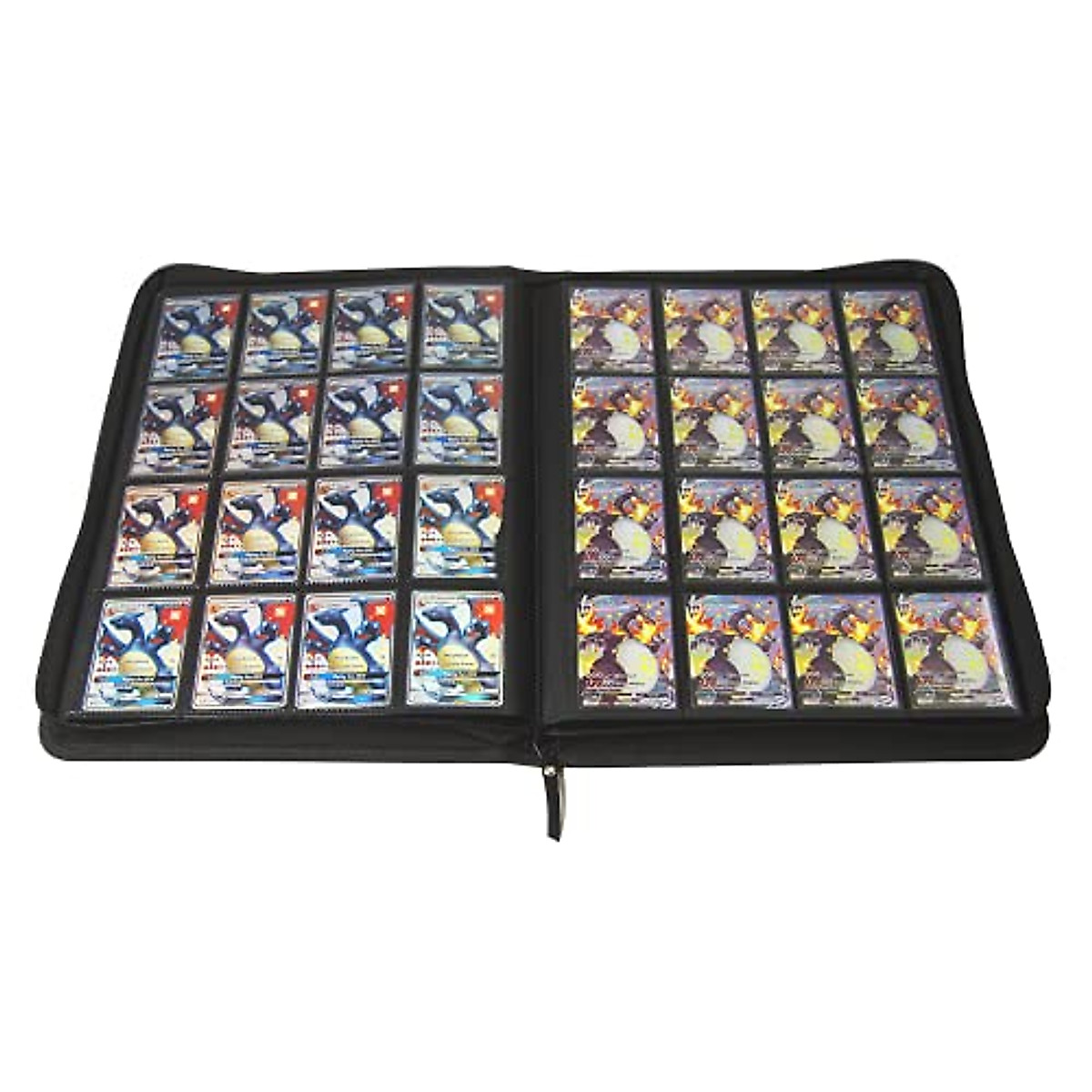 TopDeck 1000 Card Binder - TCG Portfolio - 16 Pocket Card Binder - Ringless Binder Compatible with Pokemon Cards, Yu-Gi-Oh, Magic the Gathering, and More - Side Load Sleeves - Cards Album (Black)