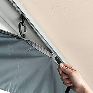 CAREFREE-211800A Buena Vista+ RV Awning Room Fits 18'-19' RV Awnings, Gray with Dark Gray Trim