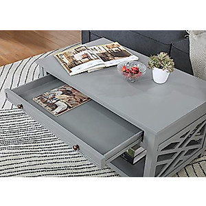 Alaterre Furniture Coventry 36" W Wood Coffee Table, Gray