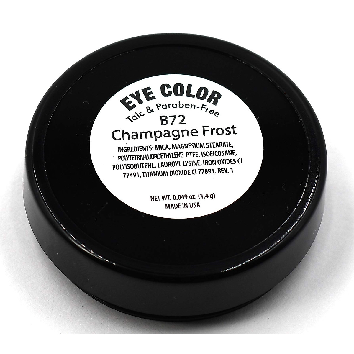 Pure Ziva Champagne Frost Golden Glow Shimmering Shimmer Pressed Powder Single Vegan Eyeshadow; Talc, Paraben & Cruelty Free