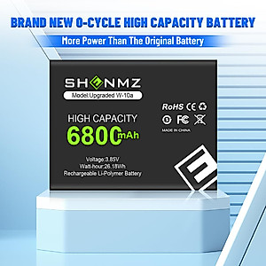 SHENMZ W-10a Battery, Upgraded [6800mAh] New 0 Cycle Ultra Higher Capacity Replacement Battery for Netgear MR1100 AT&T Nighthawk M1 LTE Mobile Hotspot Route (W-10 = W-10a) Model No: W-10a W-10