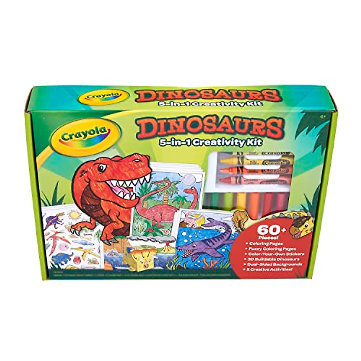 Crayola Dinosaur 5-in-1 Art Kit, Dinosaur Toys Alternative, Gift for Kids, Ages 4, 5, 6, 7