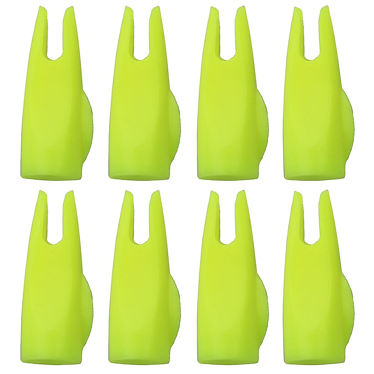 UP100 50pcs 11/32 Arrow Nock Red/White/Yellow/Green for Outer Diameter 9mm Wooden and Bamboo Arrow Traditional Bow Outdoor Archery