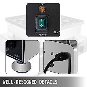 VBENLEM 110V Mini Dutch Pancake Baker 50PCS 1700W Commercial Electric Nonstick Waffle Maker Machine 1.8 Inches for Home and Restaurants