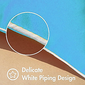 All Smiles Outdoor Waterproof Throw Pillow Covers 18x18 Set of 2 Sky Blue Decorative Patio Tent Bed Sofa Living Room Furniture Sunbrella Cushion Cases Outside Decor for Couch Garden Bench Porch