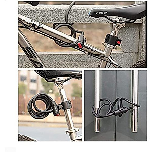 Bicycle Lock, 120/180Cm, with Key Cable Lock, Suitable for Bicycle Tricycle Scooter Lock, Anti-Theft Mountain Bike Lock(Size:180cm)