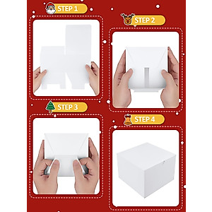 Eupako 8x8x4 Gift Boxes 10 PCS and 5x5x3.5 Gift Boxes 25 PCS, White Gift Boxes with Lids, Paper Cardboard Gift Box for Bridesmaid Proposal Gifts, Wedding, Birthday, Crafting, Graduation, Holiday