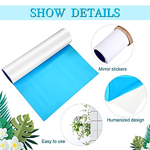 Amyhill Carnival Mirror, Self Adhesive Funhouse Mirror, 16 x 39 Inch Fun Mirror Wall Halloween Circus Birthday Party Supplies Decorations Props Games