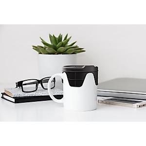 Jokari Stretchy, Silicone Travel Cup or Mug Covers 2 Pack. Spill-Proof and Tight Universal Fitting Insulation Lids Seal to Keep Coffee, Tea, Hot Chocolate, Warm Cider and Other Hot Beverages Heated