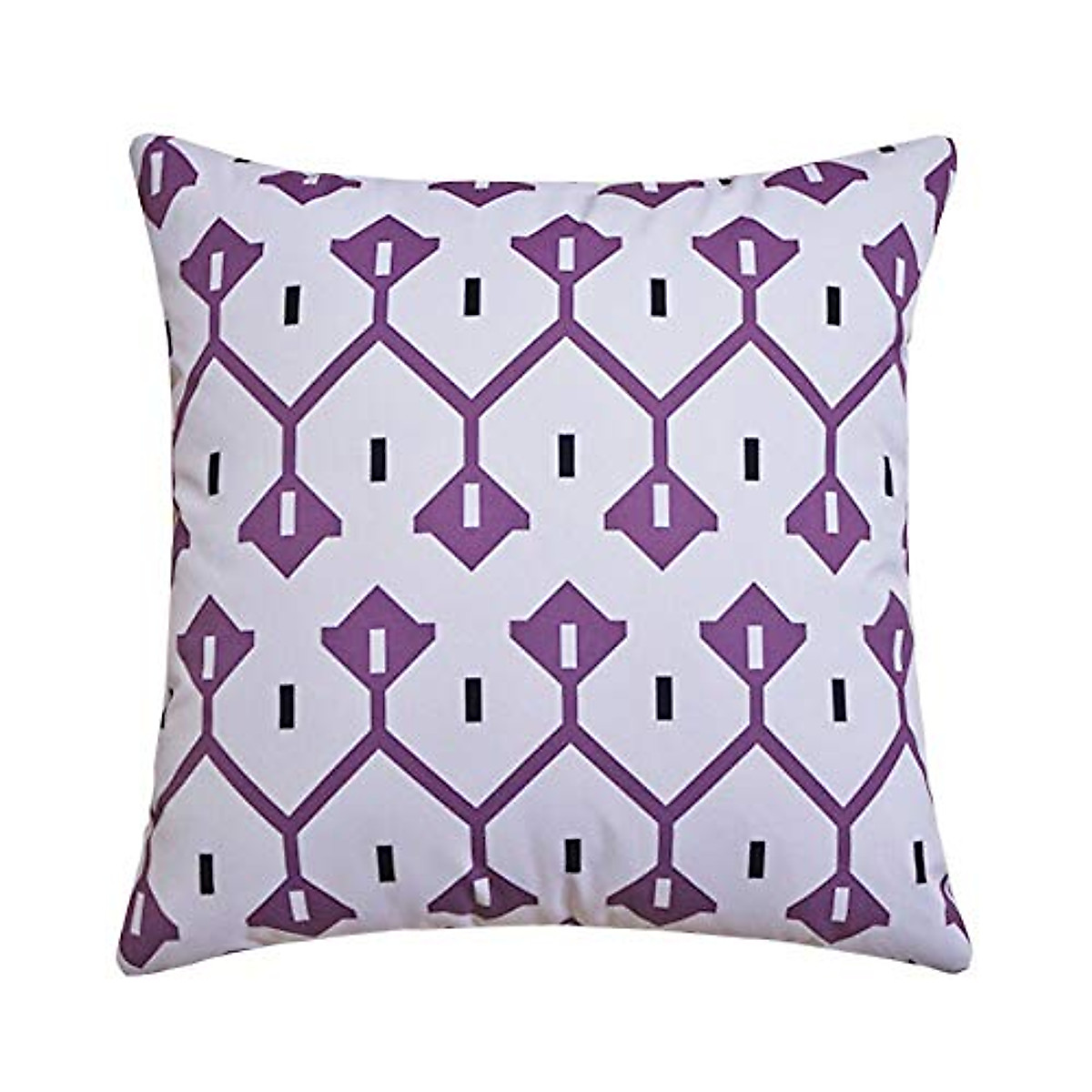 Andreannie Pack of 4 Outdoor Waterproof Double-Sided Printing Decorative Throw Pillow Cover Cushion Case for Garden Tent Park Farmhouse Polyester Both Sides Square 18 x 18 inches (Set of 4 Purple)