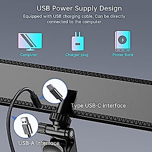 Video Conference Lighting for laptop&Computer, Webcam Light for Streaming, Zoom Lighting for Computer, 3 Working Modes, 10 Brightness Adjustable, with Tripod for Self Broadcast,Live Streaming,Vloggers