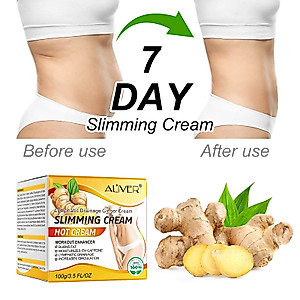 VOGSIG Anti Cellulite Slimming Cream Gel, Hot Cream, Ginger Fat Burning Weight Loss Full Body Fat Burning Cream for Belly, Perfect for Cellulite, Soothing, Relaxing, Tightening & Slimming