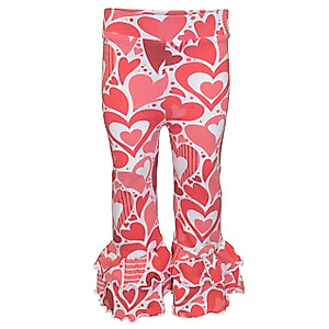 Unique Baby Girls Valentines Day Love Always Wins Pants Set (4t, Love Wins)