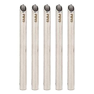 Piercing Receiver Tubes, 5pcs 45 Degree Angle Stainless Steel Piercing Receiver for Earrings (6mm)