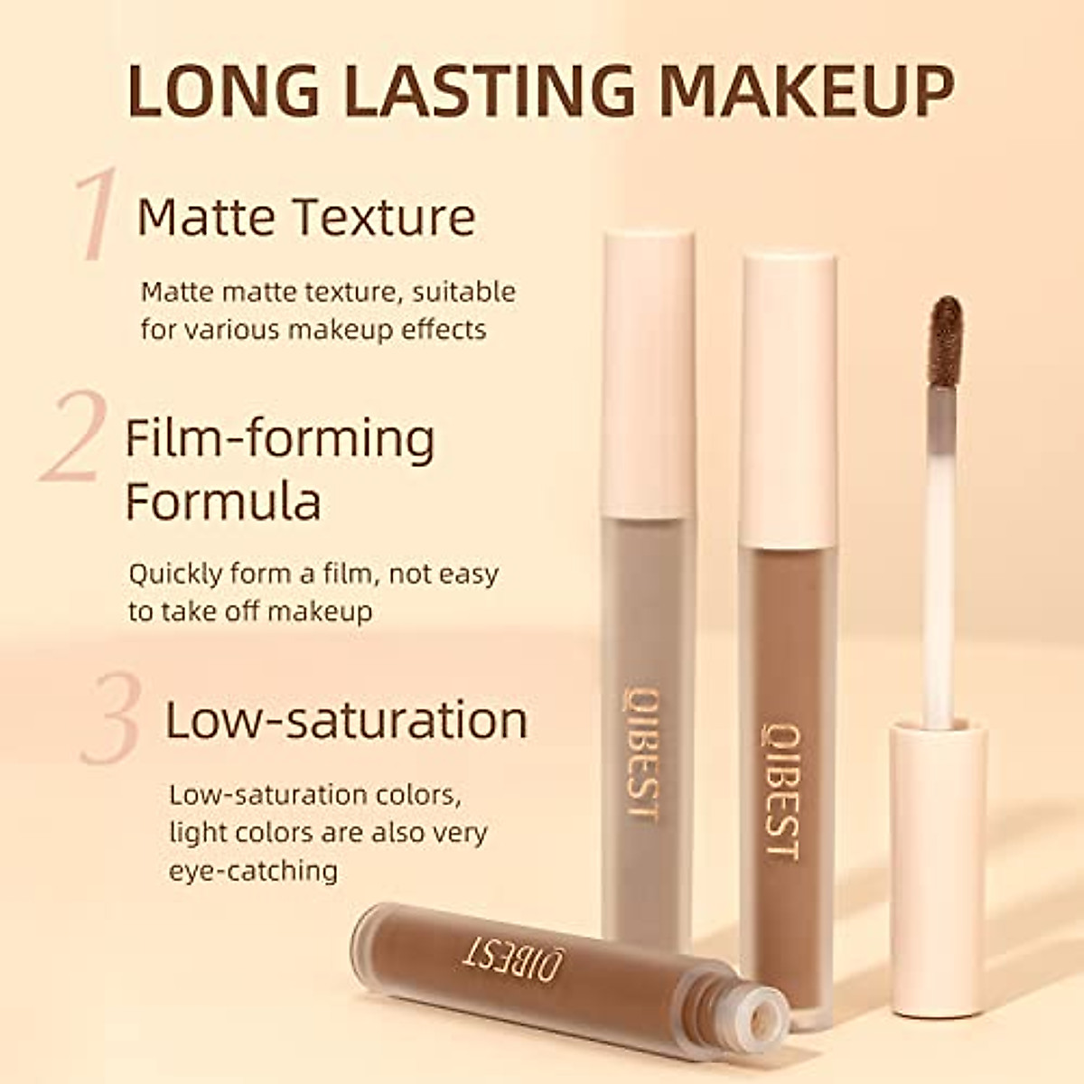 SUMEITANG 8 Colors Matte Liquid Eyeshadow Set, Neutral Naked Eyeshadow Smooth Lightweight High-pigmented Cream Brown Eye Shadow Stick Quick-Drying Waterproof Long Lasting Eye Makeup