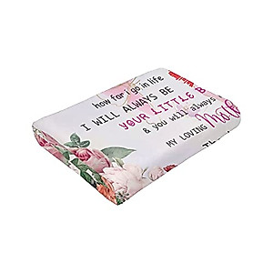 to Mom Blanket,Throw Blanket Gifts for Mom,All Season Use Luxury Lightweight Warm Super Soft Cozy Flannel Fleece Blankets for Bed Sofa Couch 60x50 Inches