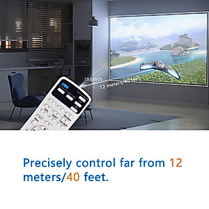 MYHGRC Projector Remote Control for Epson Projector PowerLite E20 119W X49 W49 118 982W 1288 EB-720 EB-L200X EB-L520U BrightLink 1480Fi 1485Fi EB-725Wi 735Fi 725Wi EX3280 Home Cinema 880 880X