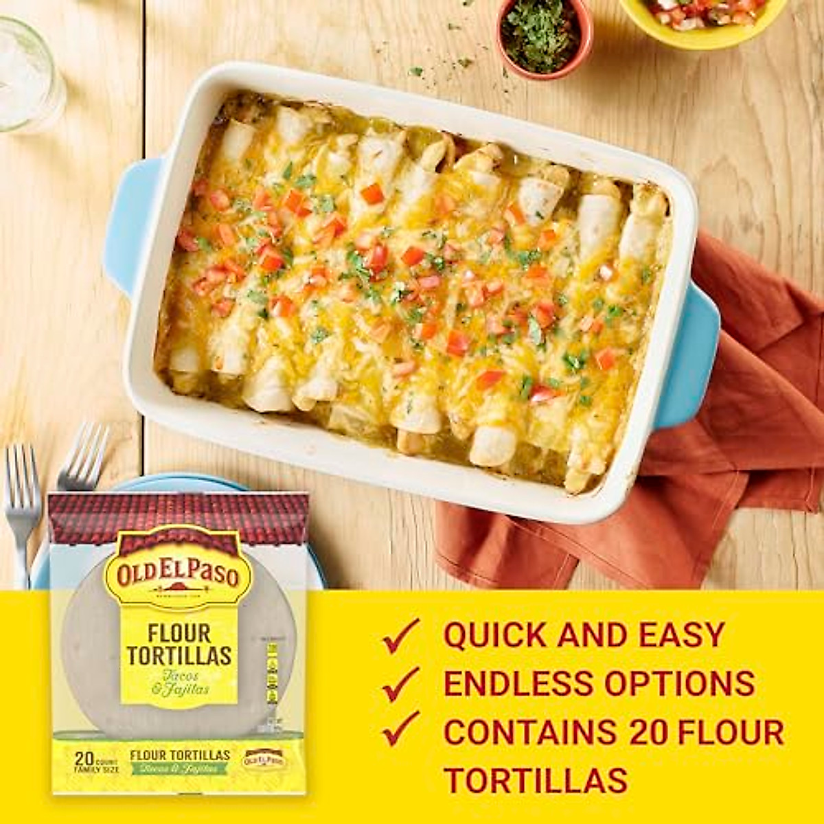 Old El Paso 6" Flour Tortilla, 20 ct (Pack of 6)