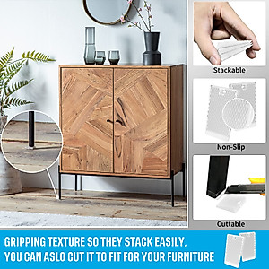 Furniture Levelers, 32 Pieces Jar, Clear Table Shim Premium Restaurant Leg Wedges, Home Improvement DIY Levelers - Rubber Type Texture, Firm, Non-Slip, Doors, Sofa and More