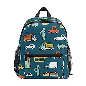 Cute Toddler Backpack Mini Travel Bag Car Childish Truck for Baby Girl Boy Age 3-7