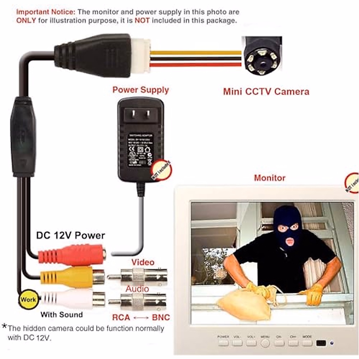 CCTV Hd Mini Pinhole Security Camera 90degree 1000tvl 6PCS Infrared IR LEDs Night Vision Pipe Snake Hidden Mini CCTV Surveillance Camera for Indoor use