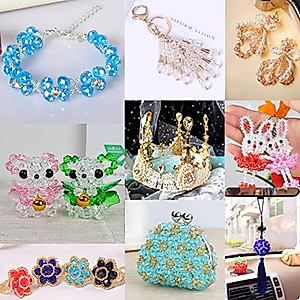 1500 pcs 4mm Briolette Crystal Glass Beads for Jewelry Making 15 Plating Colors Faceted Rondelle Shape Spacer Beads for Bracelets Necklaces Earrings, with Container Box