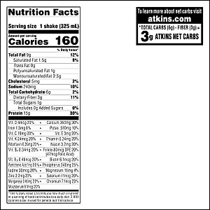 Atkins Chai Tea Latte Protein Shake, 15g Protein, Low Glycemic, 3g Net Carb, 1g Sugar, Keto Friendly