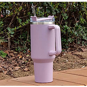 Aesthetic Adventure Quencher 40oz Stainless Steel insulated Tumbler with Handle and Straw - Lavender