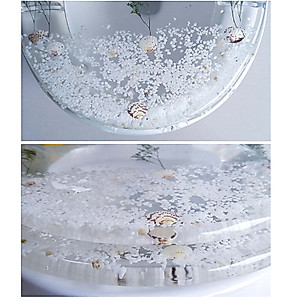 Transparent Elongated Toilet Seat,Resin 0.6 inch Thicken Toilet Seat,Round Toilet Seat, with Quietly Close and Quick Release Hinges, Little Yellow Duck