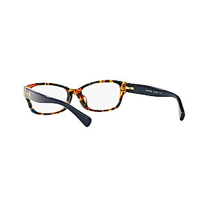 Coach HC6078 Prescription Eyewear Frames, Teal Confetti Tortoise/Demo Lens, 52 mm