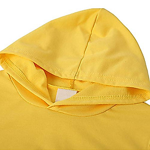 amropi Boy's Tracksuit Pullover Hoodie Jogging Pants Set 2 Pieces Sweatsuit (Yellow,8-9Years)