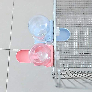 YChoice365 Rabbit Water Bottle, 500ML No Leak Automatic Rabbit Feeder Hanging Water Dispenser, Pet Drinking Fountain, Removable Cat Drinker Feeder for Rabbits Hamsters Cats Puppies