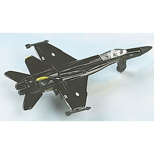Hot Wings F-18 Jet (Black & Yellow) with Connectible Runway