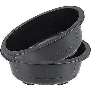 Healeved 2pcs Large Bonsai Pot Plastic Planter Reusable Oval Bonsai Training Pots Flower Planting Container Shallow Planter Pots