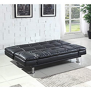 Coaster Home Furnishings Dilleston Sleeper Sofa Bed Black, 73"" x 37"" x 35.50""" (300281II)