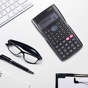 18 Pieces Saillong 2-Line Engineering Scientific Calculator, Black Function Fractions Math Calculator for Middle, High School, Classroom, Student and Teacher (18 Pieces)