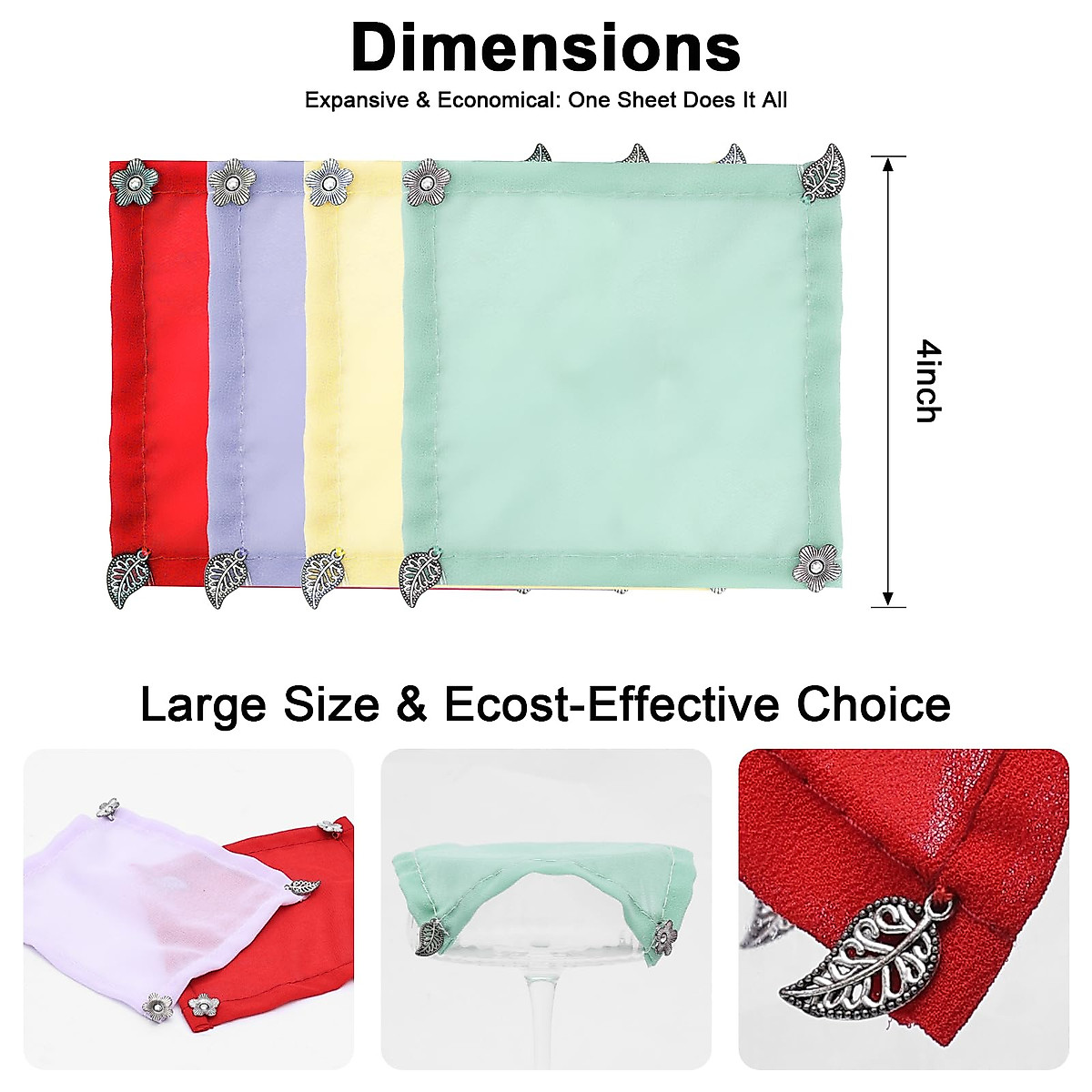 DRXX FEXE Wine Glass Covers to Keep Bugs Out,Weighted Outdoor Wine Glass Covers,Set of 4,Multicolor Set,Breathable,Reusable Drink Tops,for Picnics and Outdoor Dinners