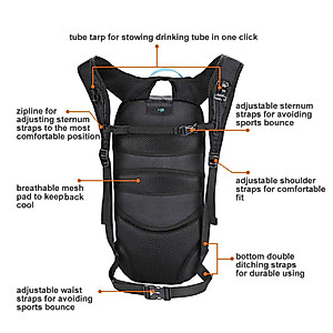 Arvano Bike Backpack Small Mountain Biking Daypack Cycling Hiking Bicycle Skiing Mtb Pack 6l